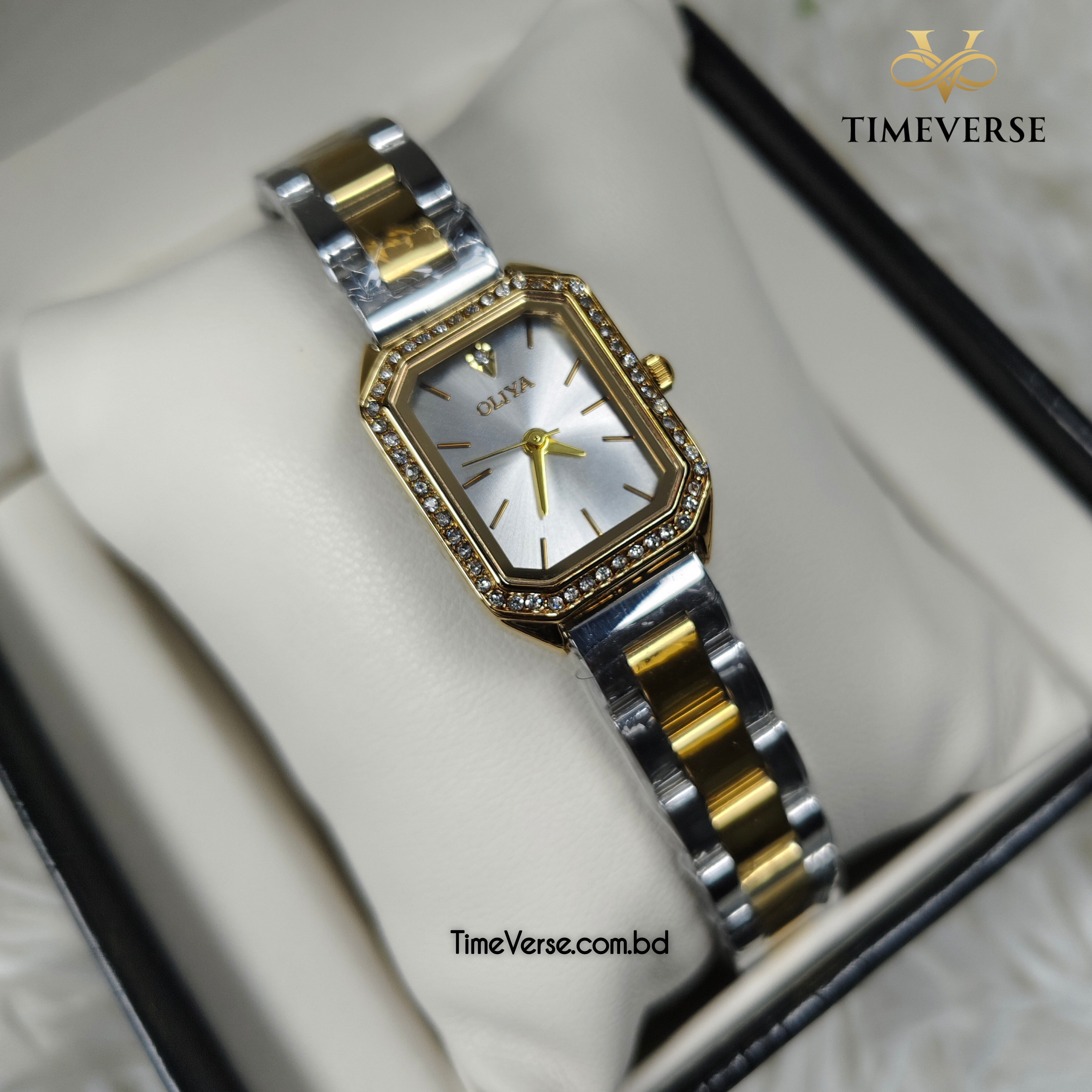 Oliya 6810 Ladies Watch - Silver Gold White Watch Price in Bangladesh ...