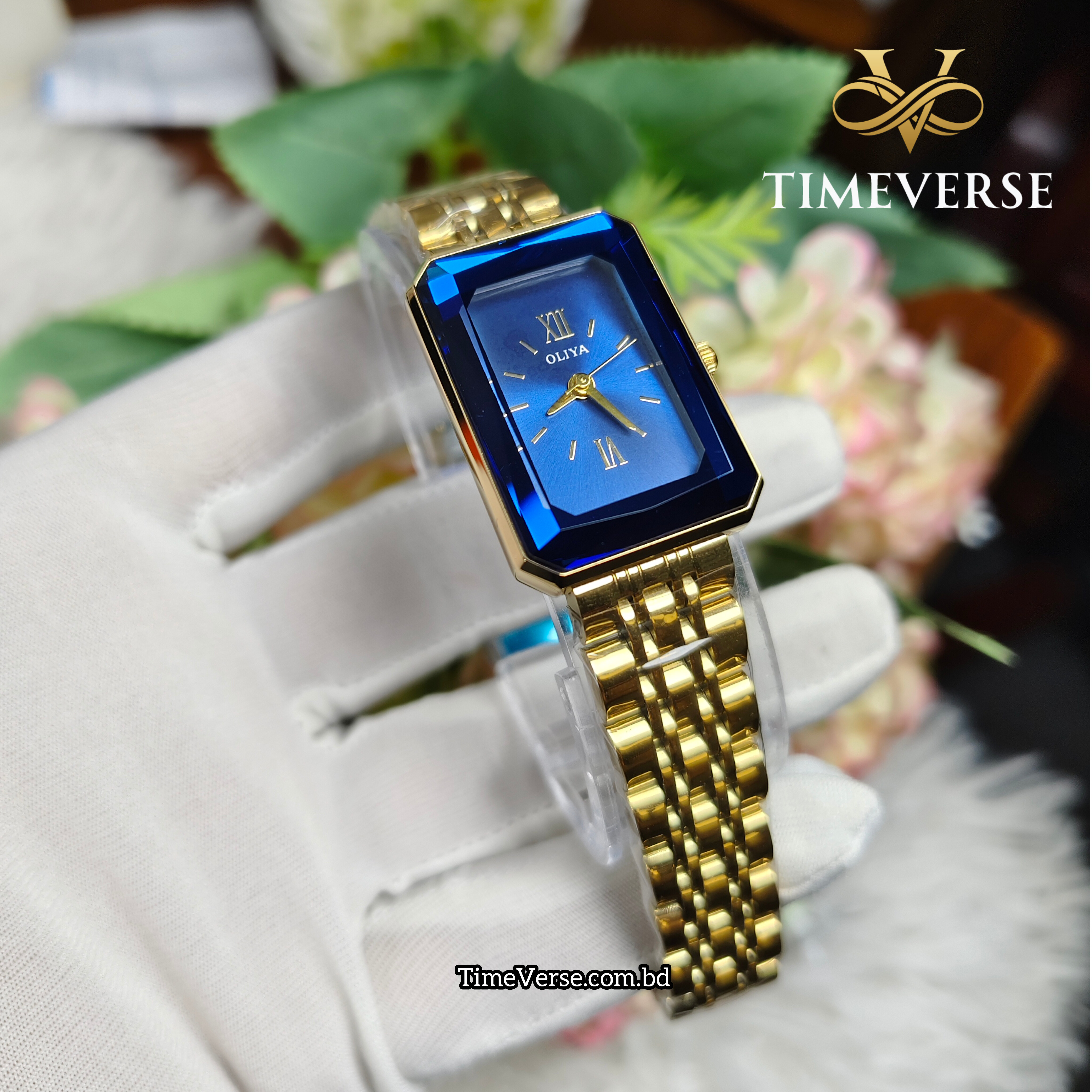 Oliya 6881 Ladies Watch - Gold Blue Watch Price in Bangladesh ...